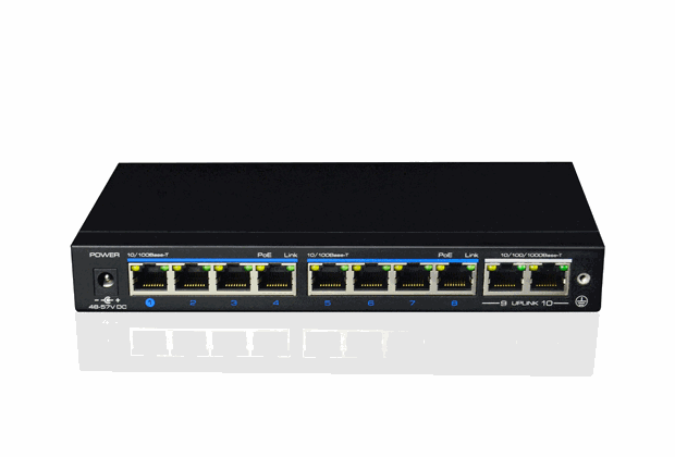 8 POE strømforsyning G-SWP8M 120W ( 10 port )