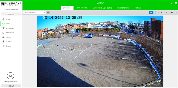 Mini Dome kamera full HD til DSC, IQ smart alarm