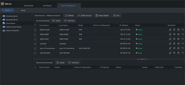 Guardeon VMS Lite software til 64 kamera